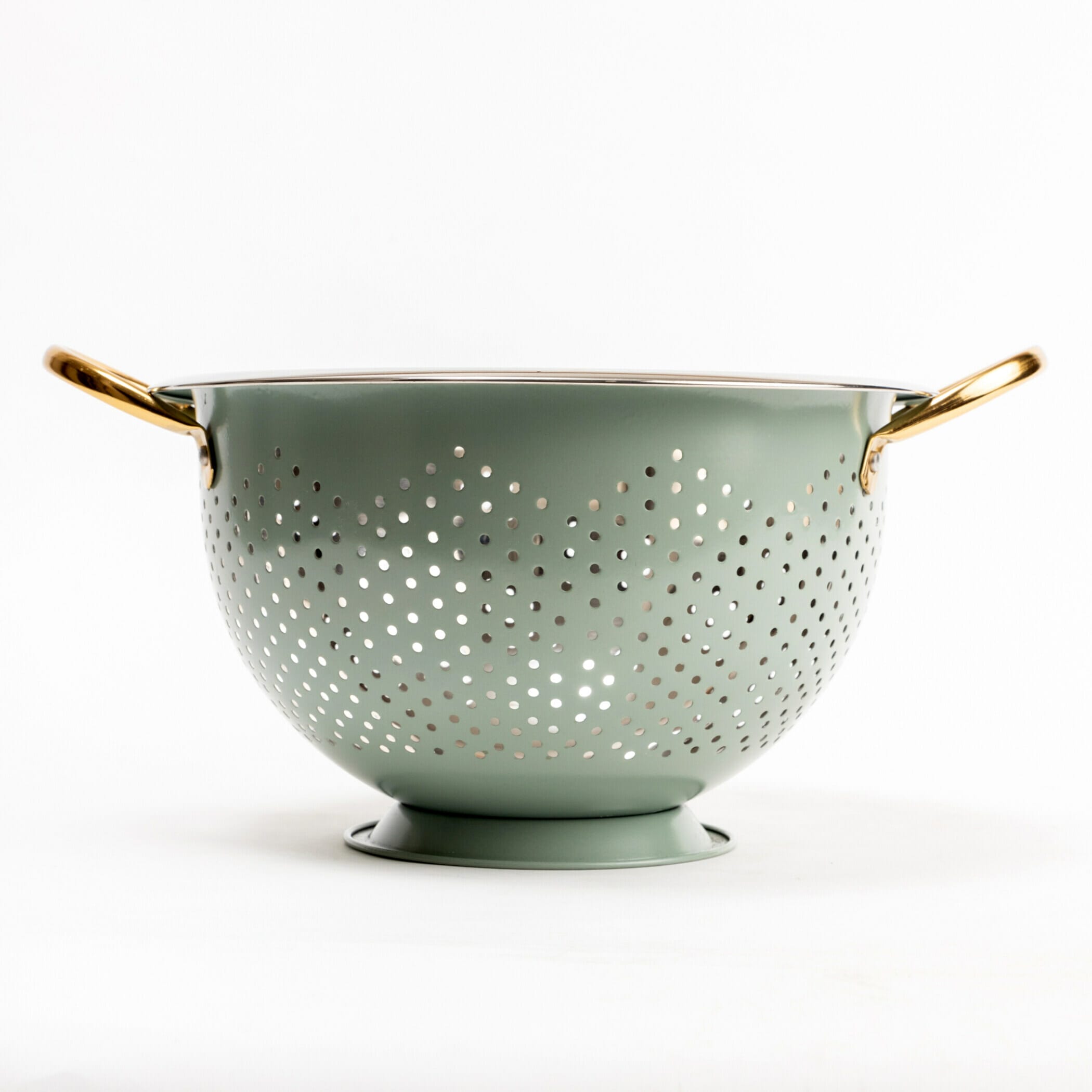 Green metal colander store